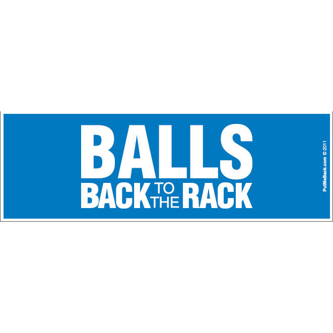 PVC Stability Ball Rack Stickers - Put Me Back