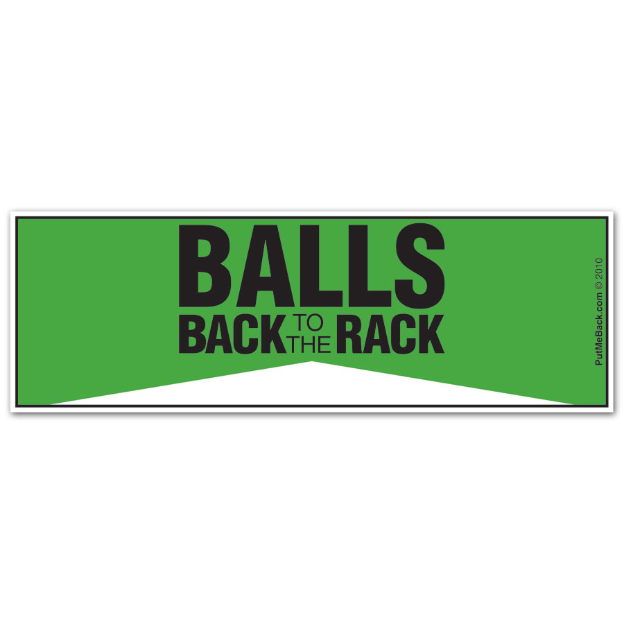 PVC Stability Ball Rack Stickers - Put Me Back